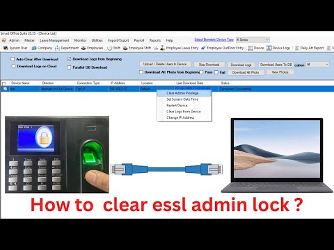 How to clear essl admin password | essl admin password reset | Part 2