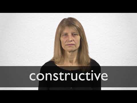 CONSTRUCTIVE definition and meaning | Collins English Dictionary