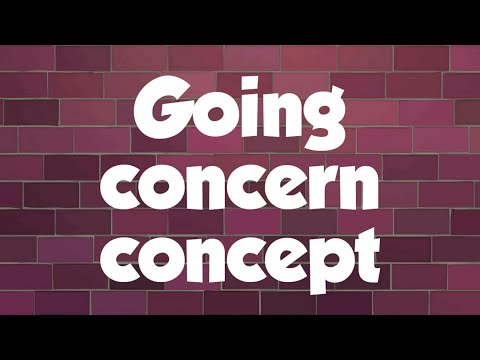 Going concern concept with a real life scenario..