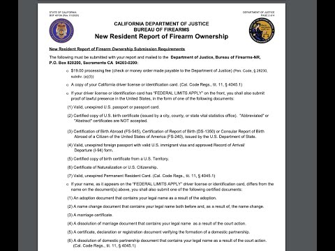 Bringing Firearms to California: A Guide for New Residents