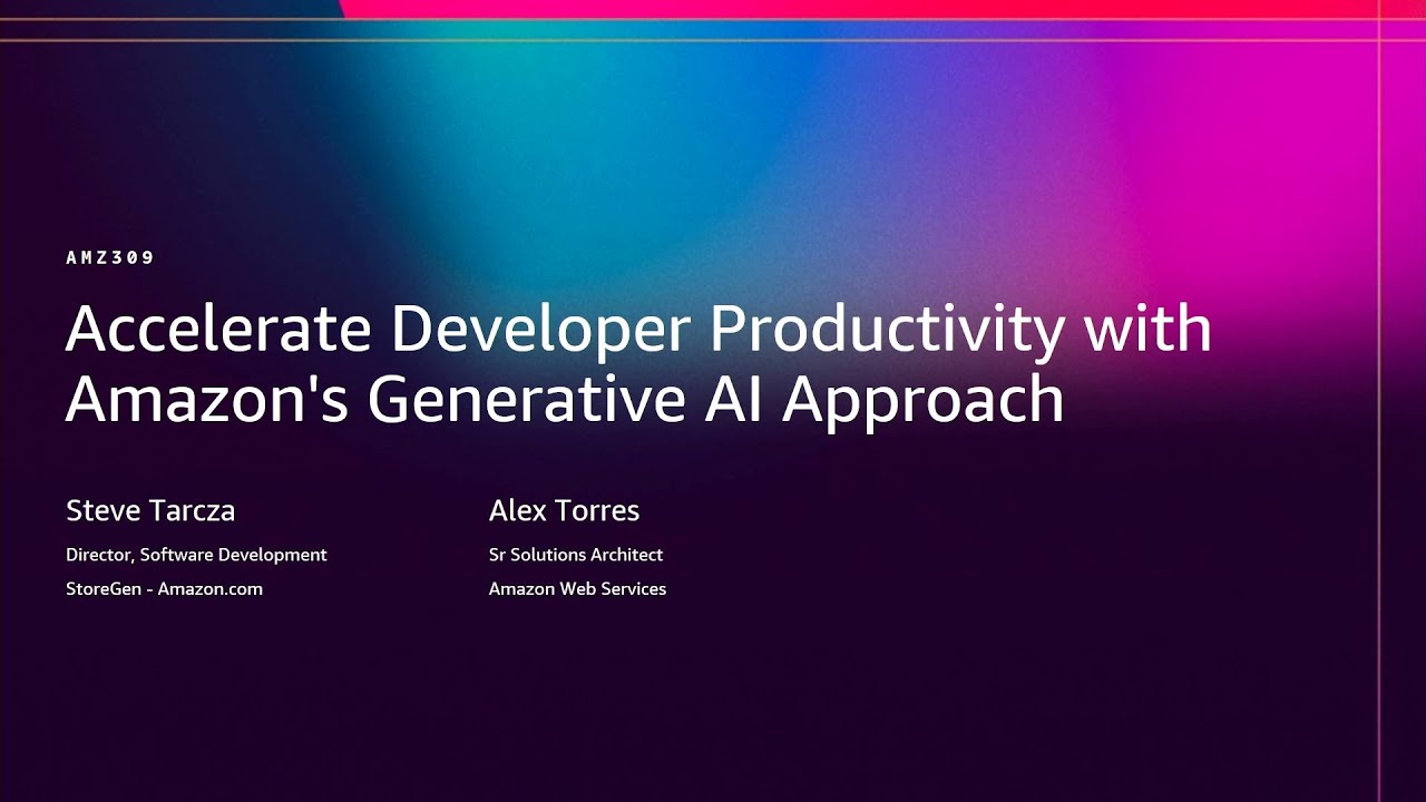 AWS re:Invent 2025 - Accelerate Developer Productivity with Amazon's Generative AI Approach (AMZ309)
