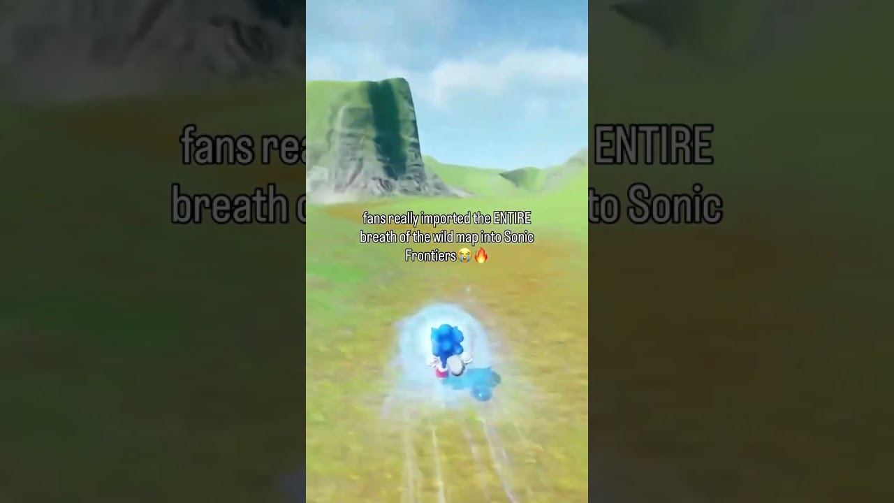 sonic fans modded the entire breath of the wild map into frontiers