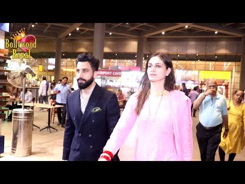 Gurickk Maan & Simran Kaur Mundi Spotted At Airport Back From Chandigarh