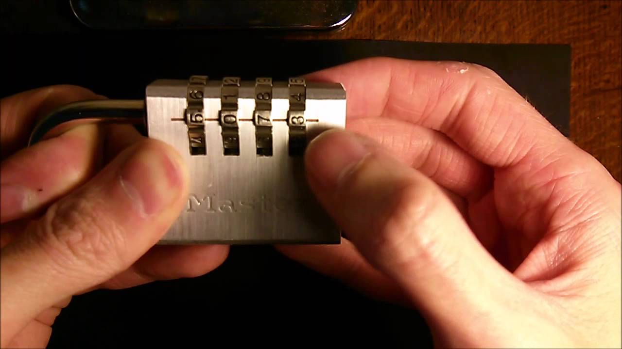 (6) Lock Picking - Master 7640D Combination Lock With No Tools