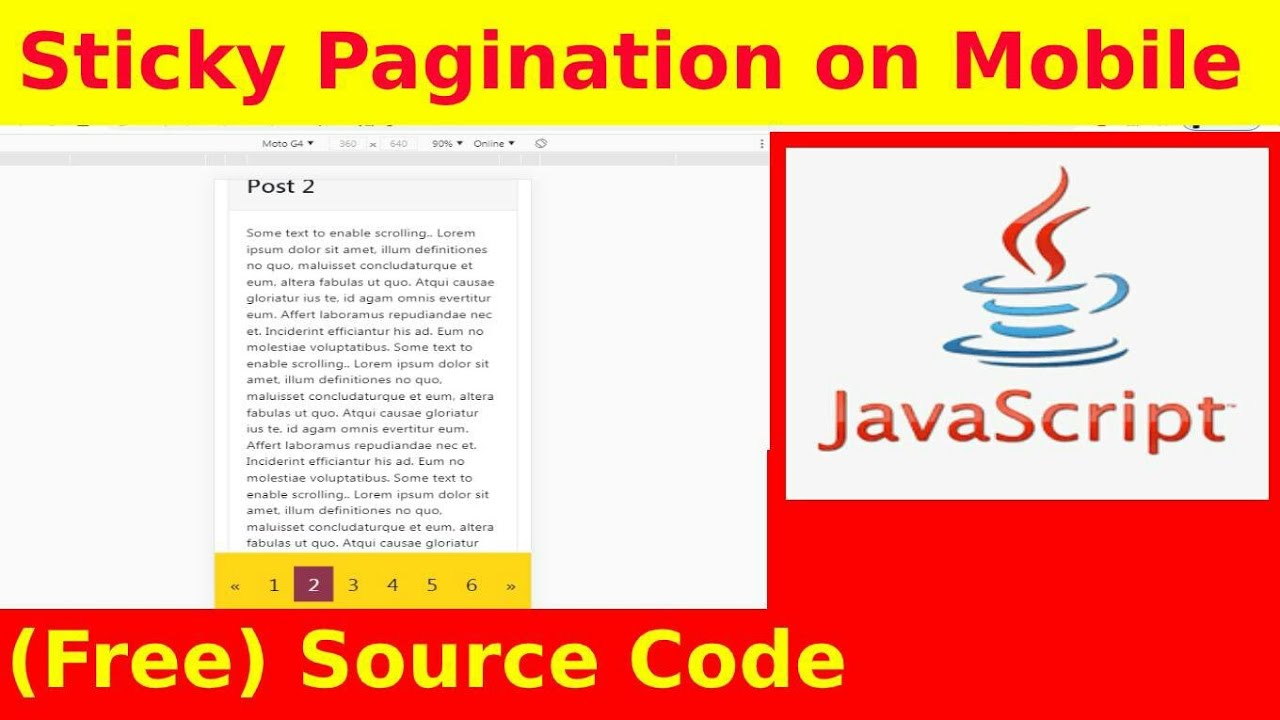 Ep61 - Sticky Pagination - JavaScript Source Code