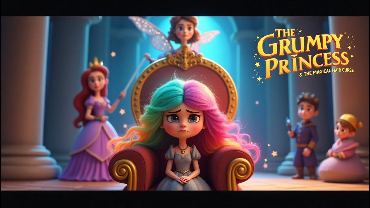 The Grumpy Princess & the Magical Hair curse | Fairy Tales & Bedtime Kids English story | KidsLearn