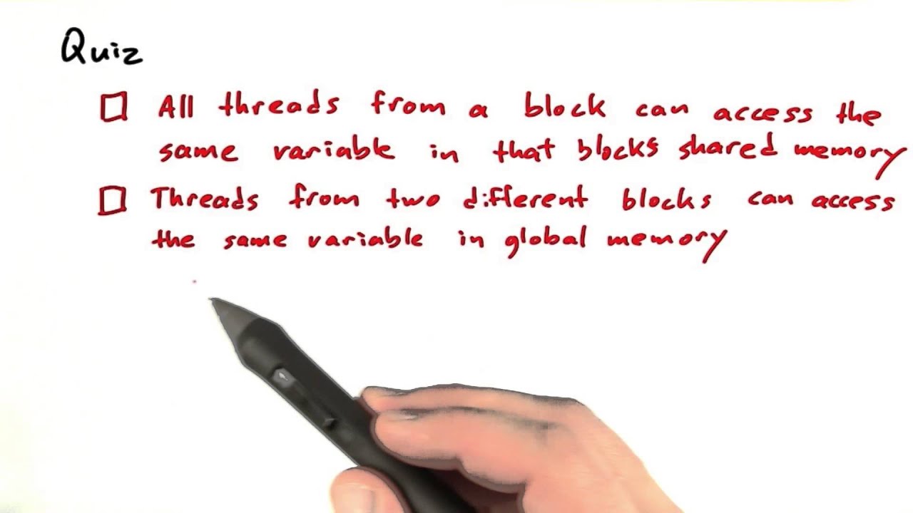 Quiz About GPU Memory - Quiz - Intro to Parallel Programming