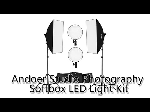 Andoer Studio Photography Softbox LED Light Kit