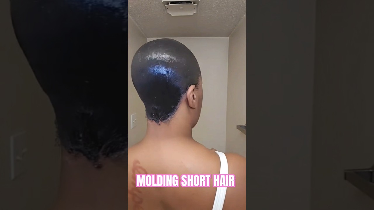 Easy Mold down for SHORT Hair #pixie #shorthairstyles #quickweave #hairtutorial
