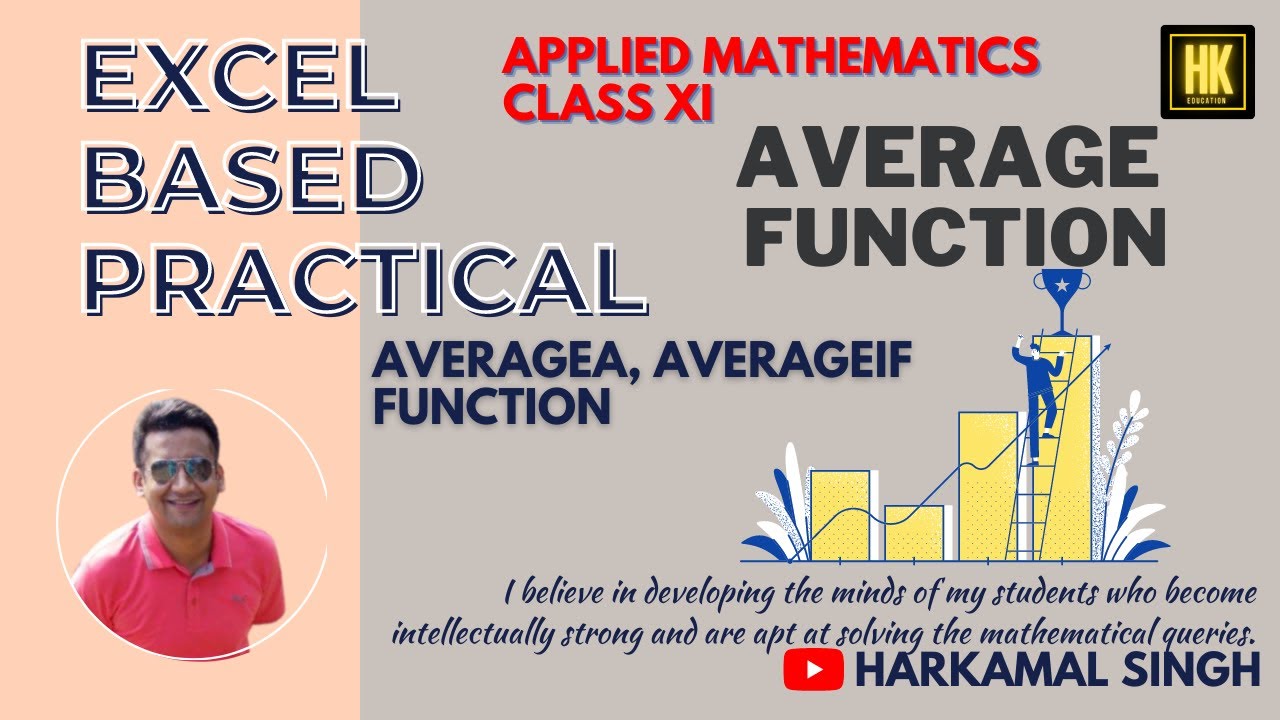 EXCEL BASED PRACTICAL | APPLIED MATHS | AVERAGEA , AVERAGEIF  | CLASS XI