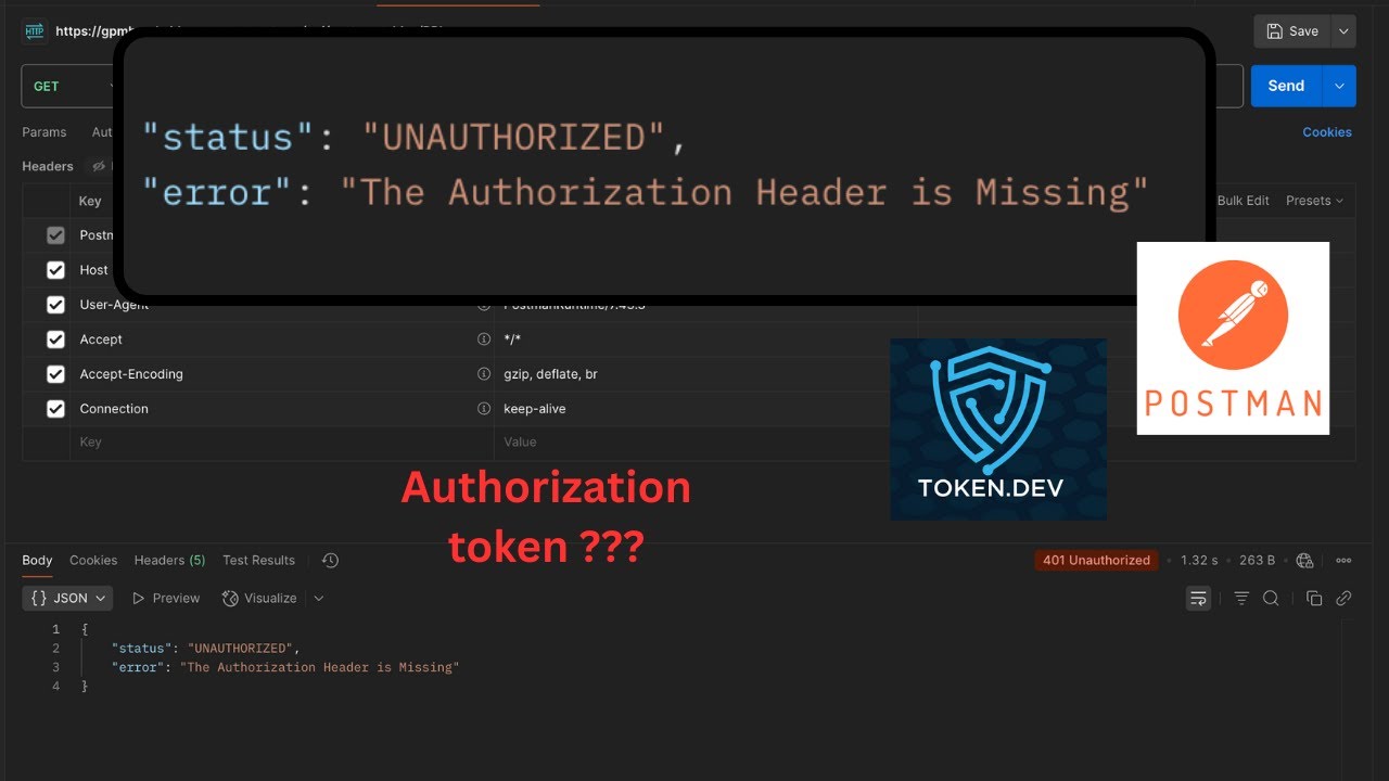 The authorization header is missing error| Test HTTP api in Postman| Solve using JWT token #code