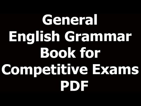 General English Grammar Book for Competitive Exams PDF