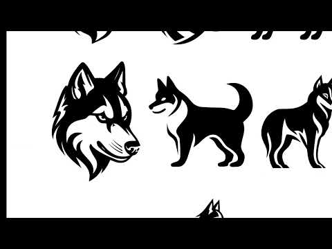 Husky Dog SVG Mascot Cut File Cricut Clipart Silhouette Png