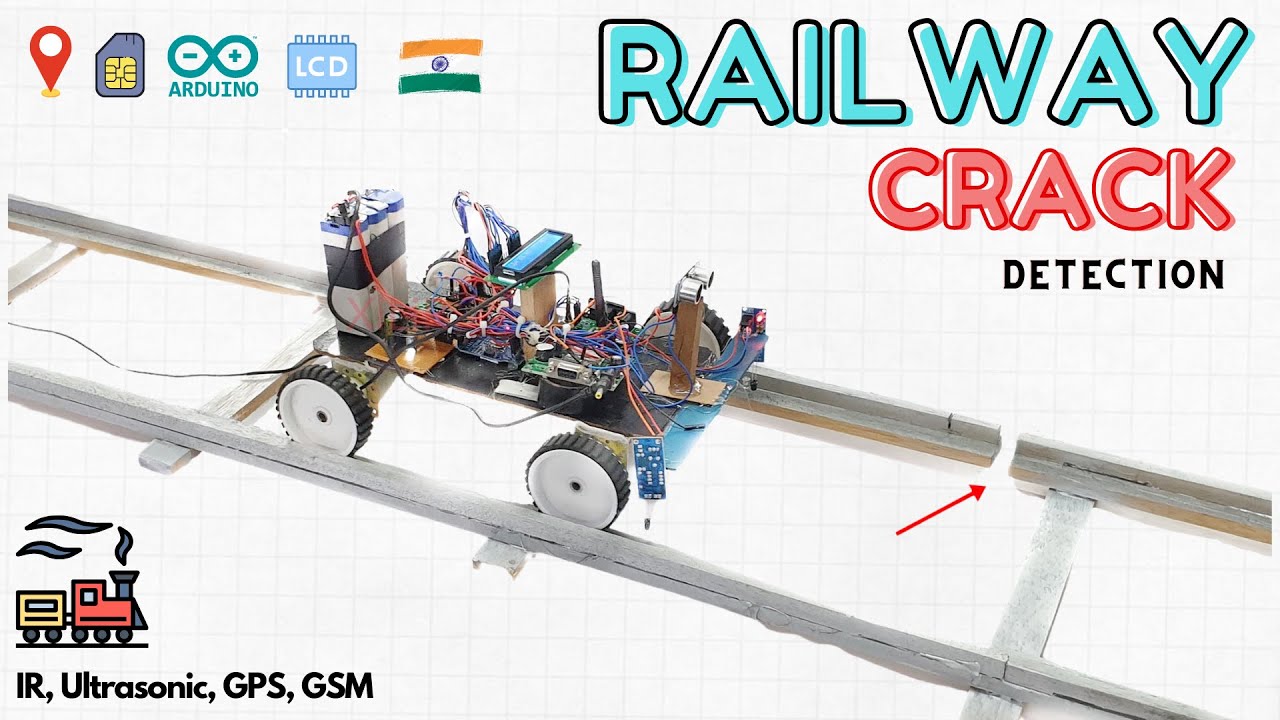 Railway Track Crack and Fault Detection System using GPS GSM | Best Engineering Final Year Project
