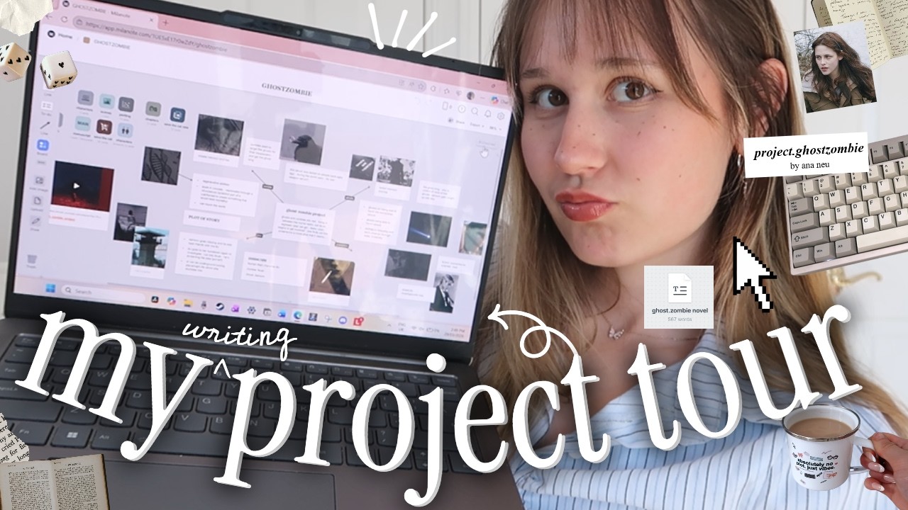 my writing WIP tour ✒️✨ (my Milanote pages, brainstorming process + project organization)