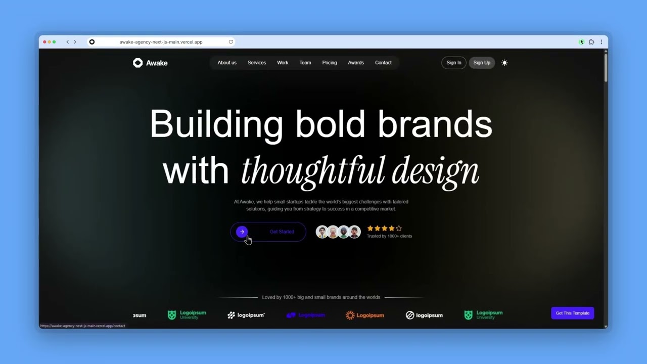 Awake Shadcn Landing Page