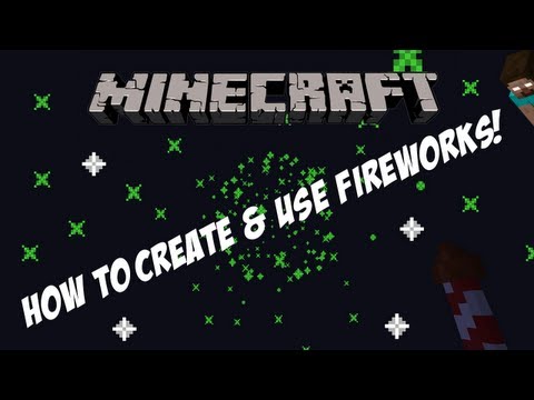Minecraft: How to Create & Colour Fireworks! - Tutorial 1.8