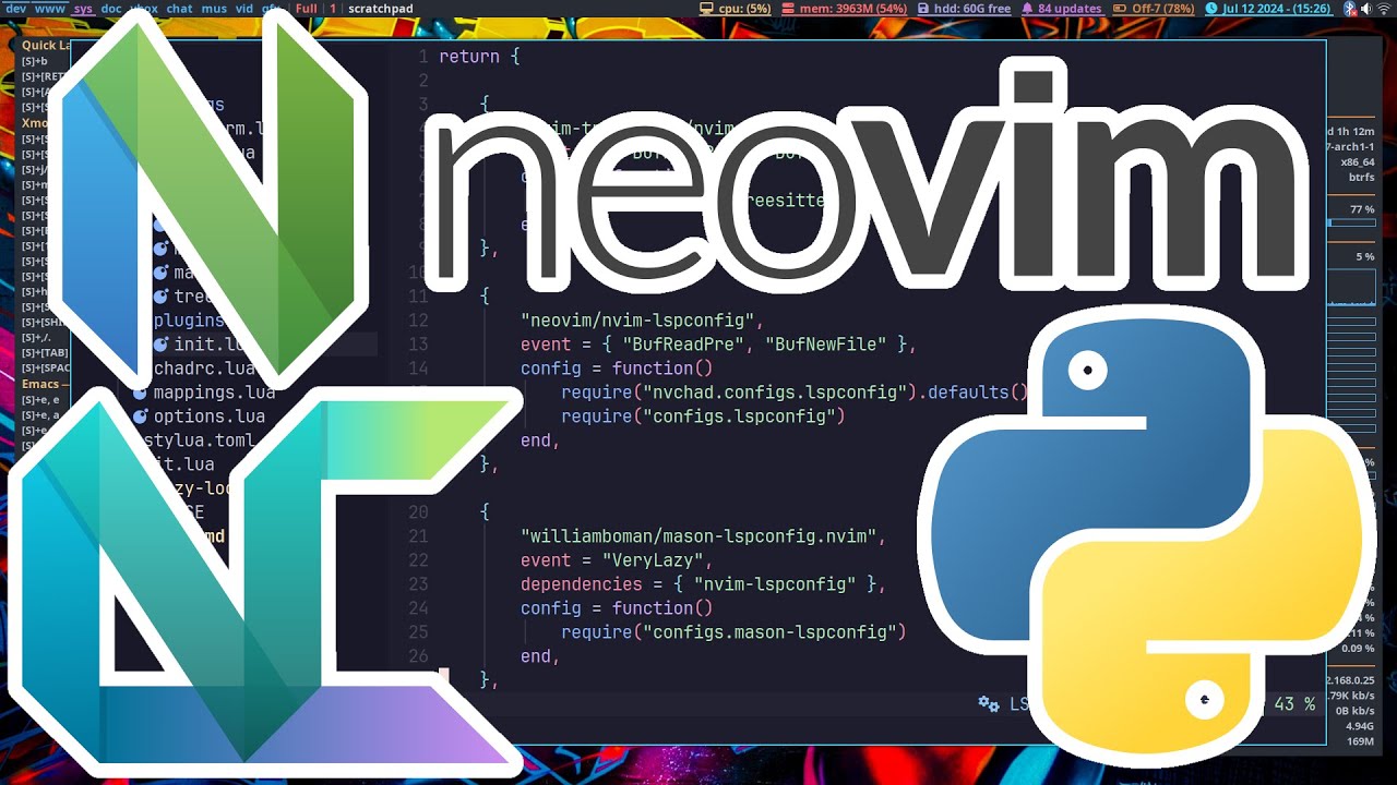 NvChad - Neovim - Python - Archlinux