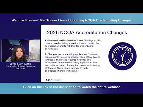 Upcoming NCQA Credentialing Changes