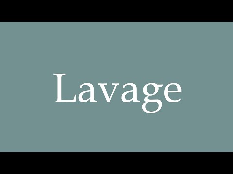 How to Pronounce ''Lavage'' (Washing) Correctly in French