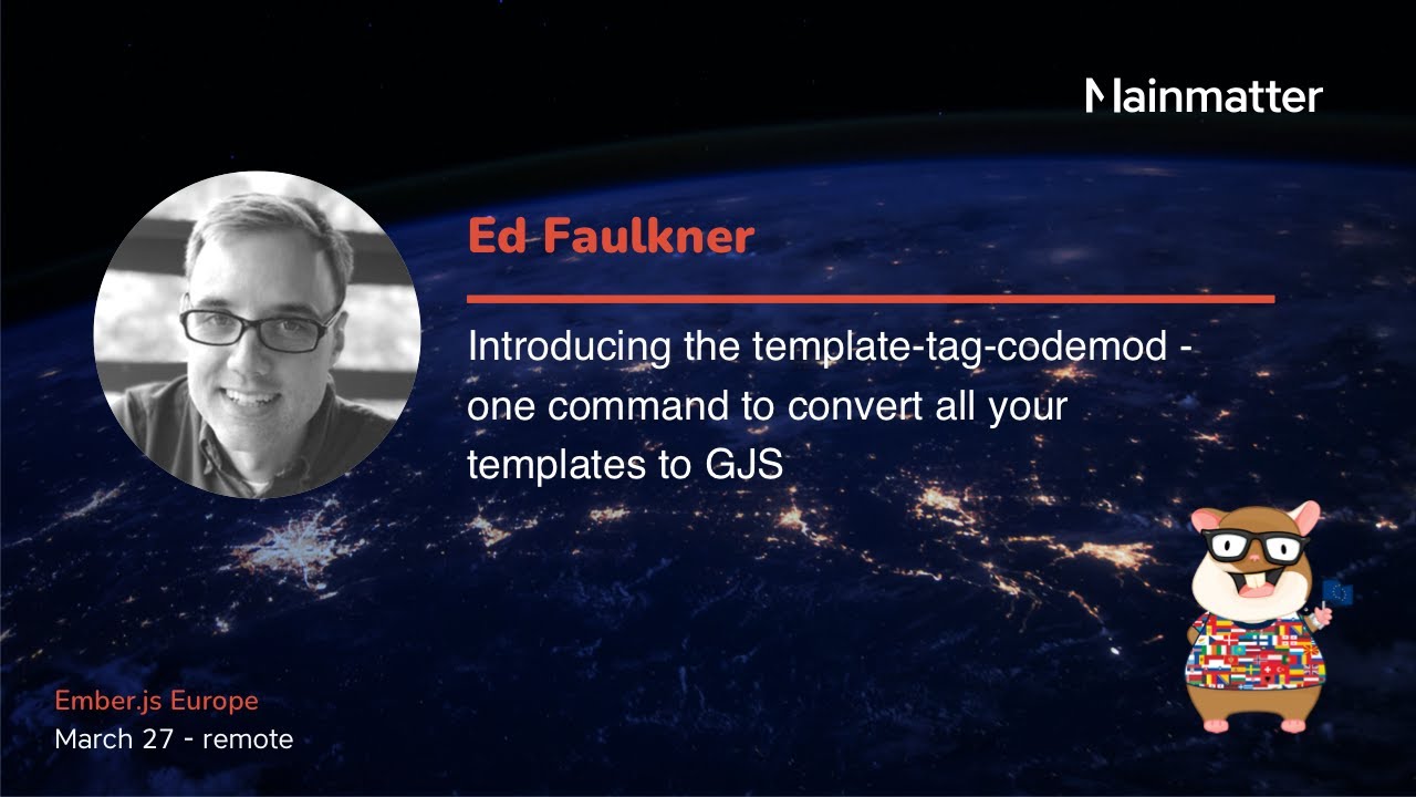 Introducing the template-tag-codemod | Ember.js Europe | Q1 2025