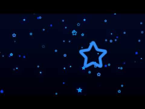 Flying Star Background Video. Blue Neon Light Stars Fly Up Live Wallpaper. 1 Hour Loop Screensaver.