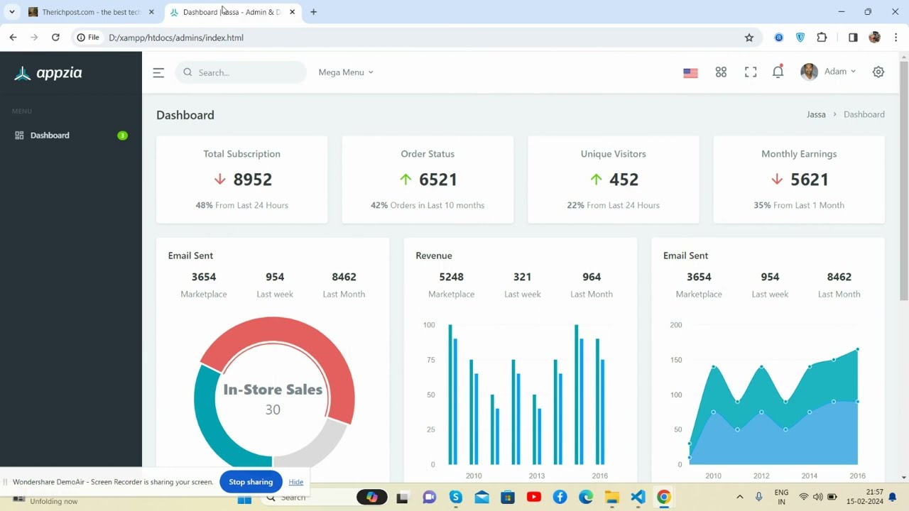 Bootstrap 5 Inventory management Admin Dashboard Template