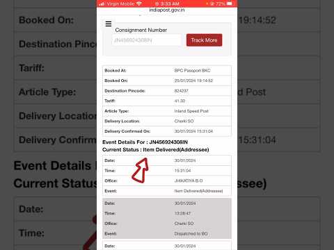 Speed post tracking passport #passportstatus #passport #speedpost #tracking