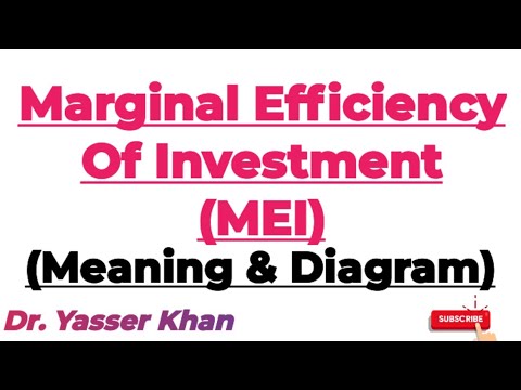 Marginal Efficiency Of Investment | MEI | Meaning Of MEI | Economics | Macroeconomics | CUET UGC NET