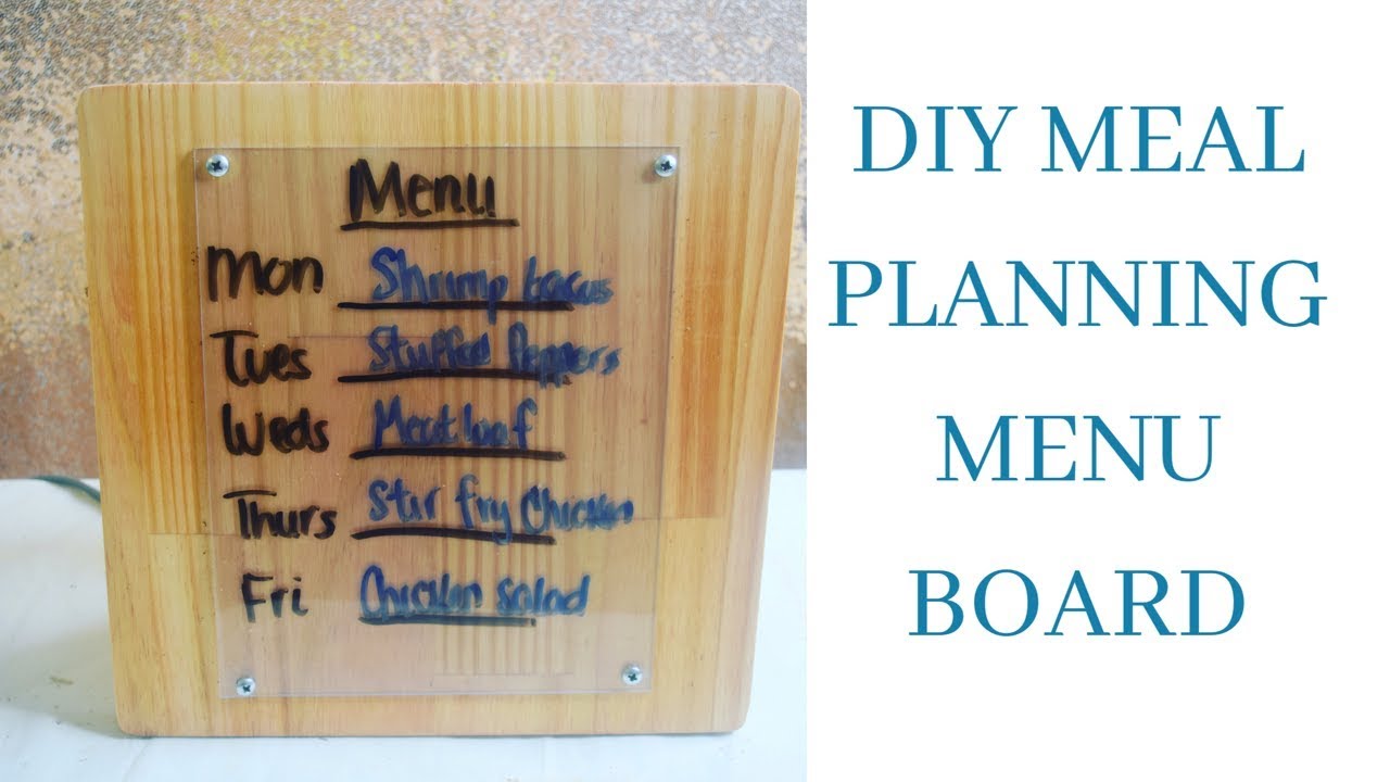 DIY Meal Planning Menu Board