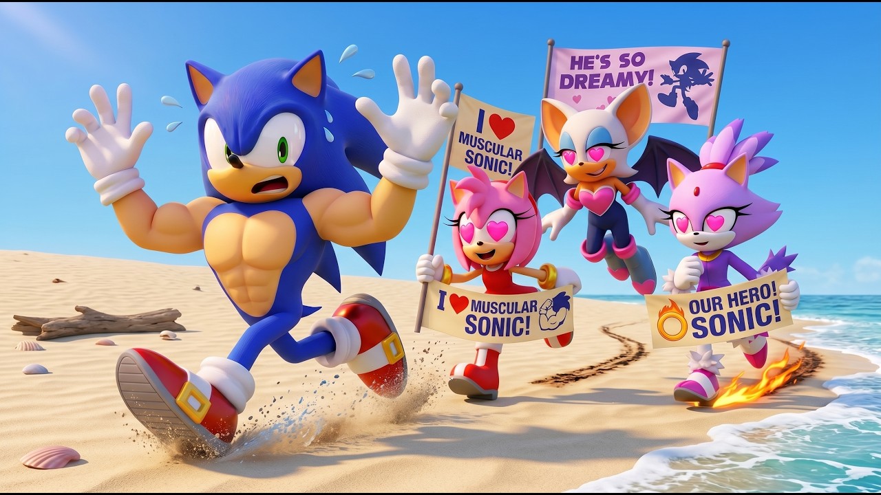 Sonic Story: The Crazy Love of Female Fans for Sonic || Sonic The Hedgehog 3 Cartoon