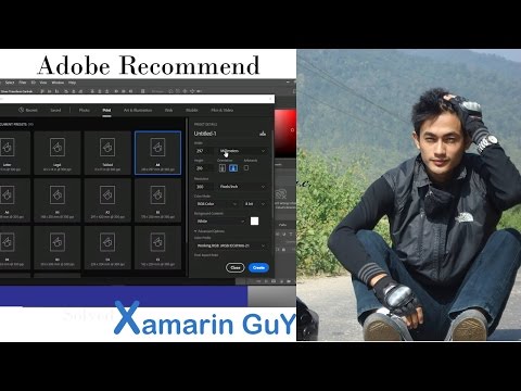 Convert A4 size to Landscape in AdobePhotoshop(Adobe Recommended *2017)