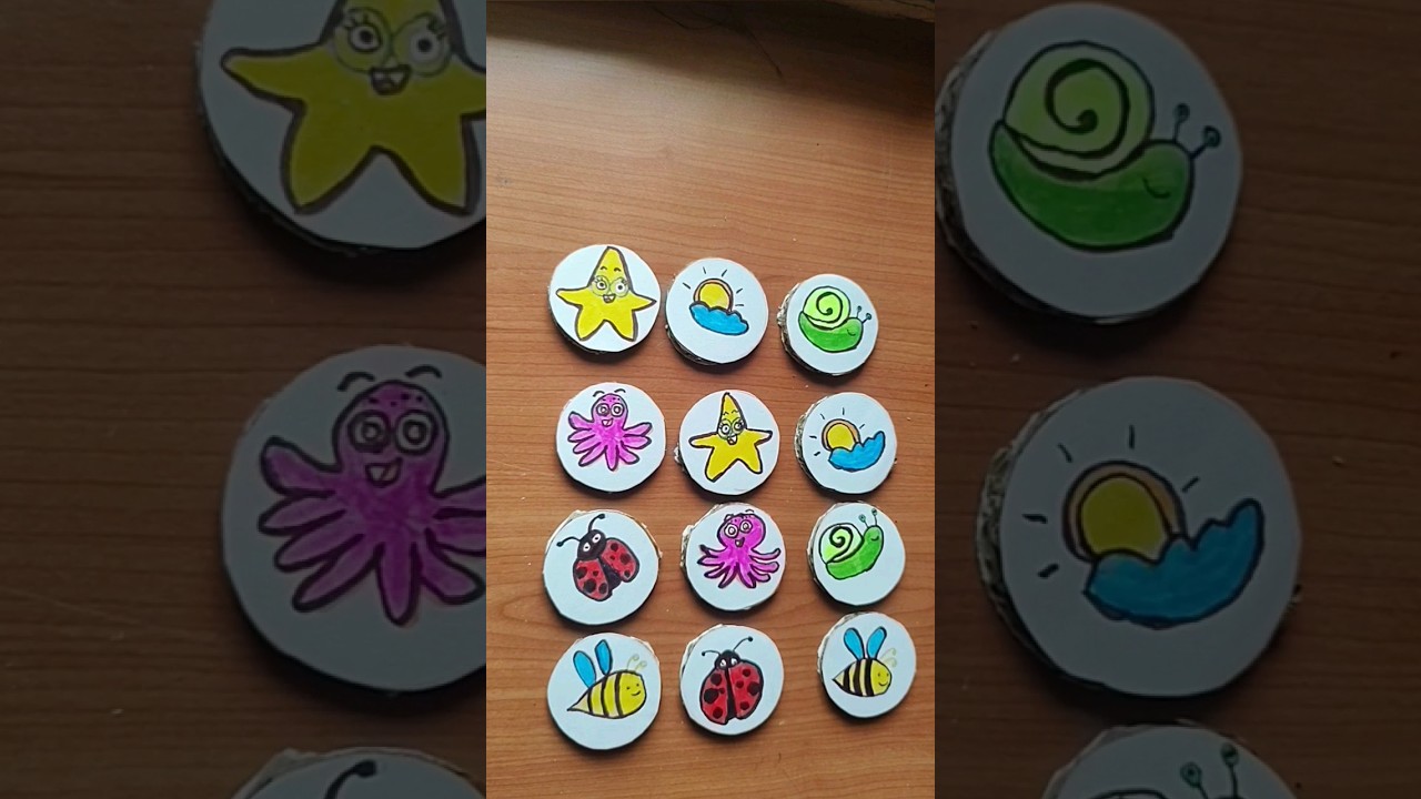 memory matching game for kids/toddlers #youtubeshorts #indoorgames #diyactivies #diy