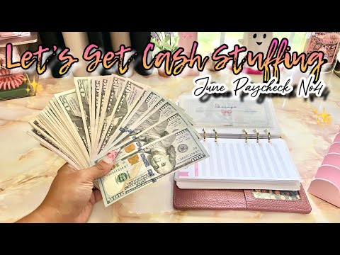 CASH ENVELOPE STUFFING JUNE PAYCHECK NO4 | #cashbudgeting #howtosavemoney #cashenvelopesystem