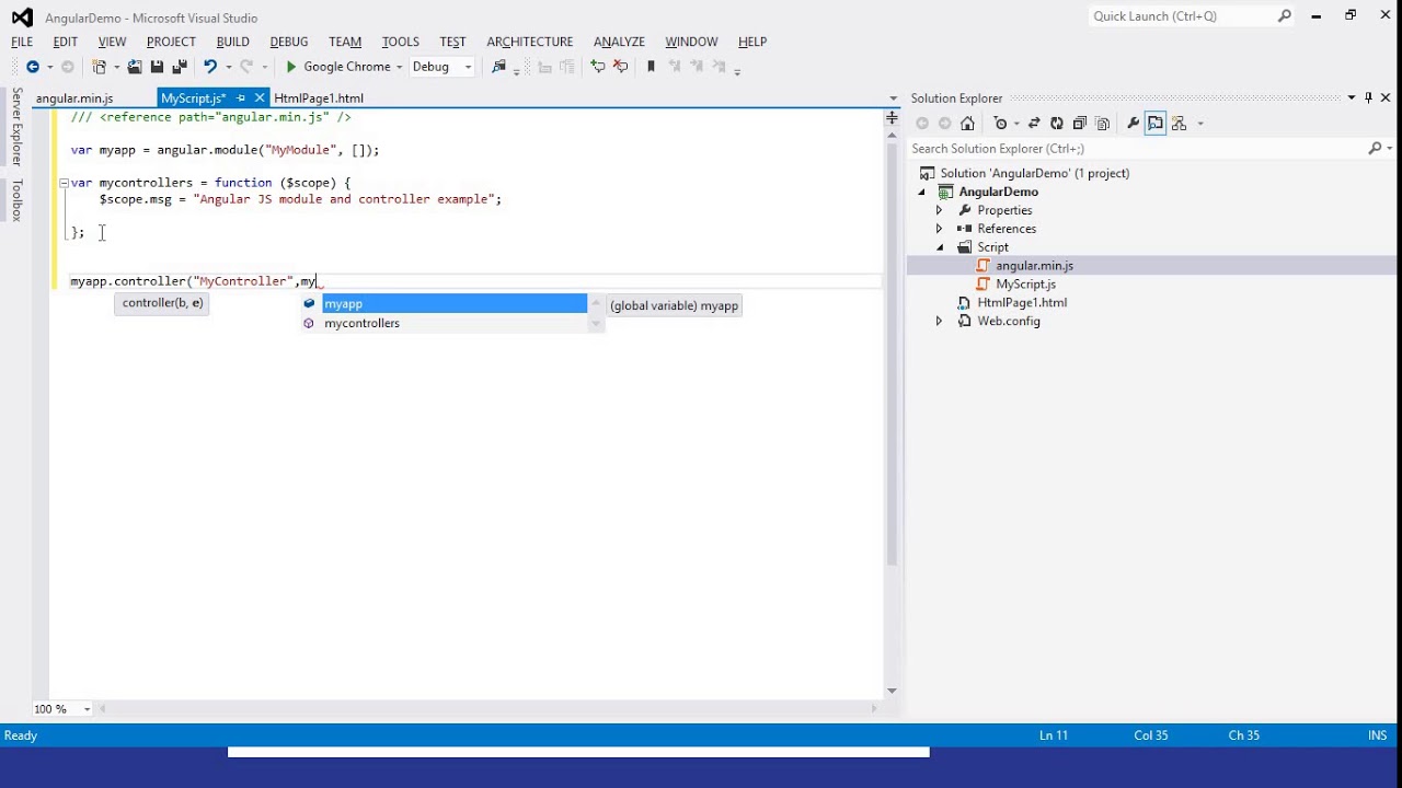 Part 2 - Module and Controller in Angular JS