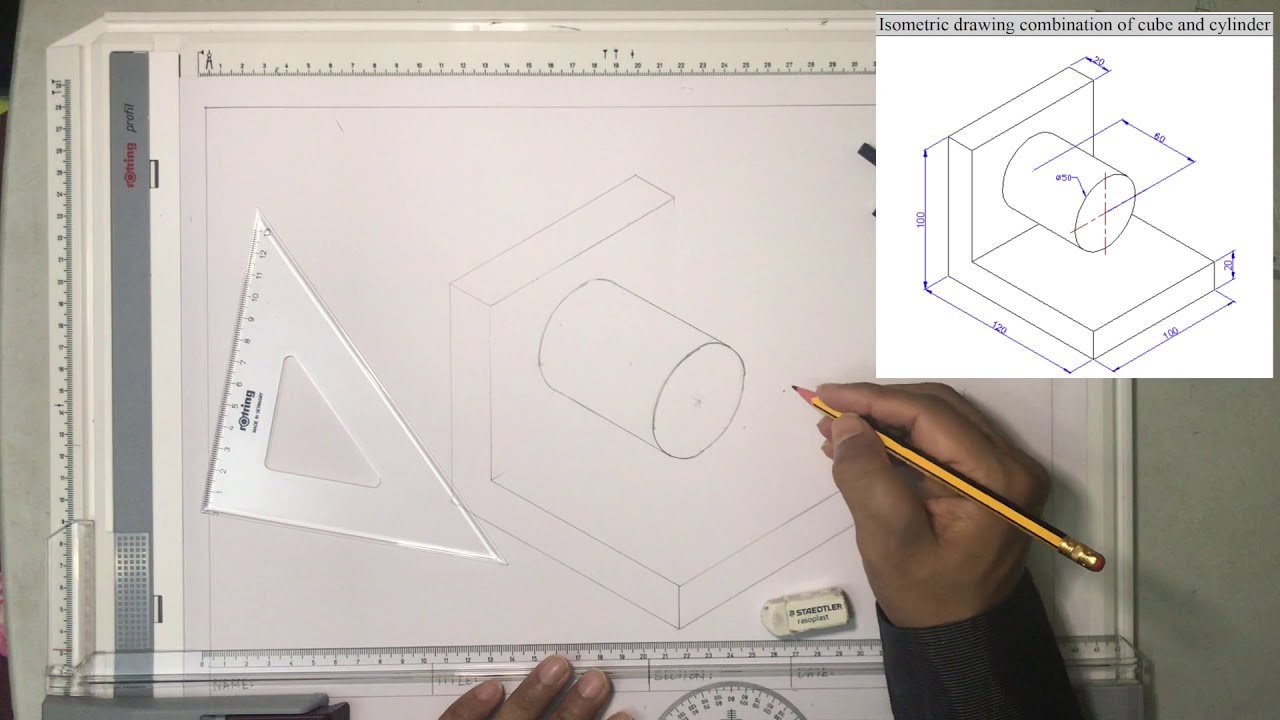 Isometric Cylinder and Cube