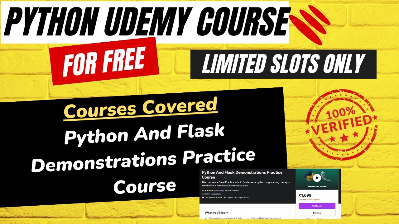 Free Udemy Course Access: Python And Flask Demonstrations Practice Course
