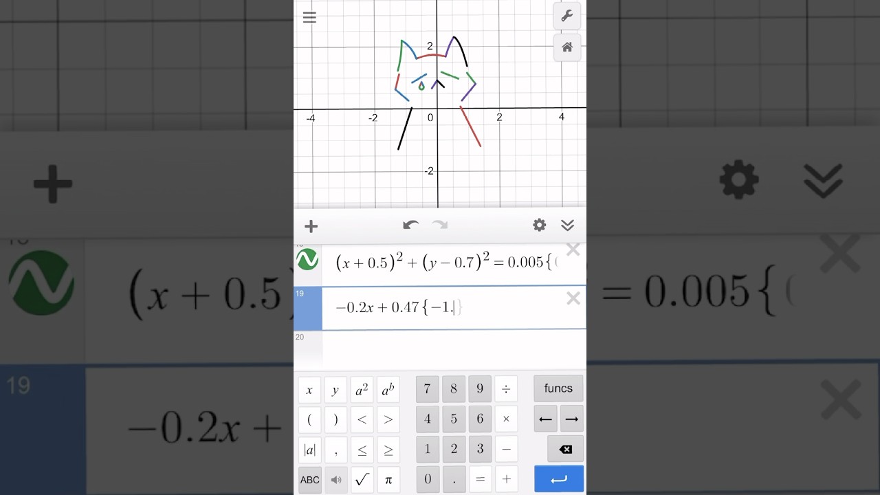 Desmos drawing #maths #graphs #desmos #drawing #cat #sadcat #cute