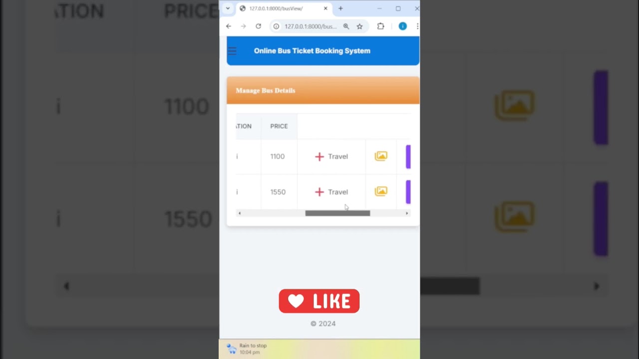 Bus Ticket Booking project using Django #csstutorial #codinglover #python #codingshortvideo #viral