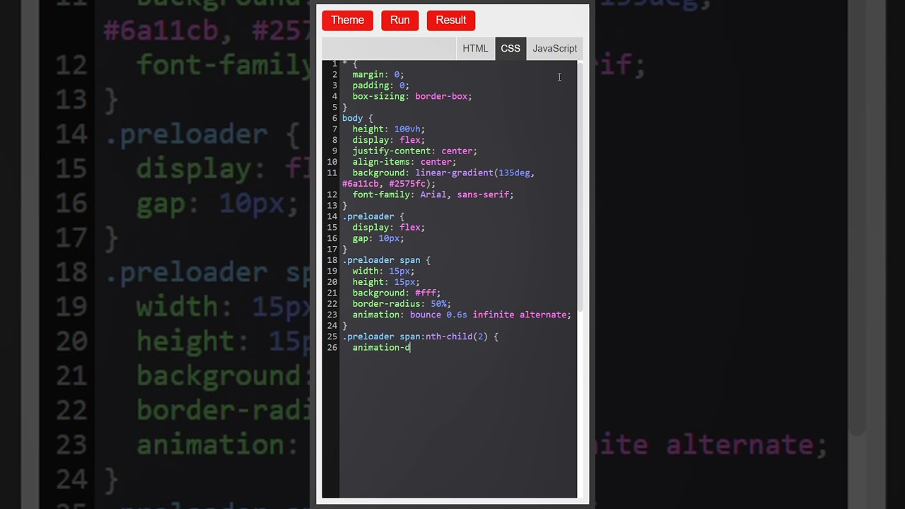 Preloader Animation | HTML CSS