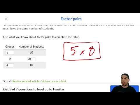 Grade 4: Factor Pairs