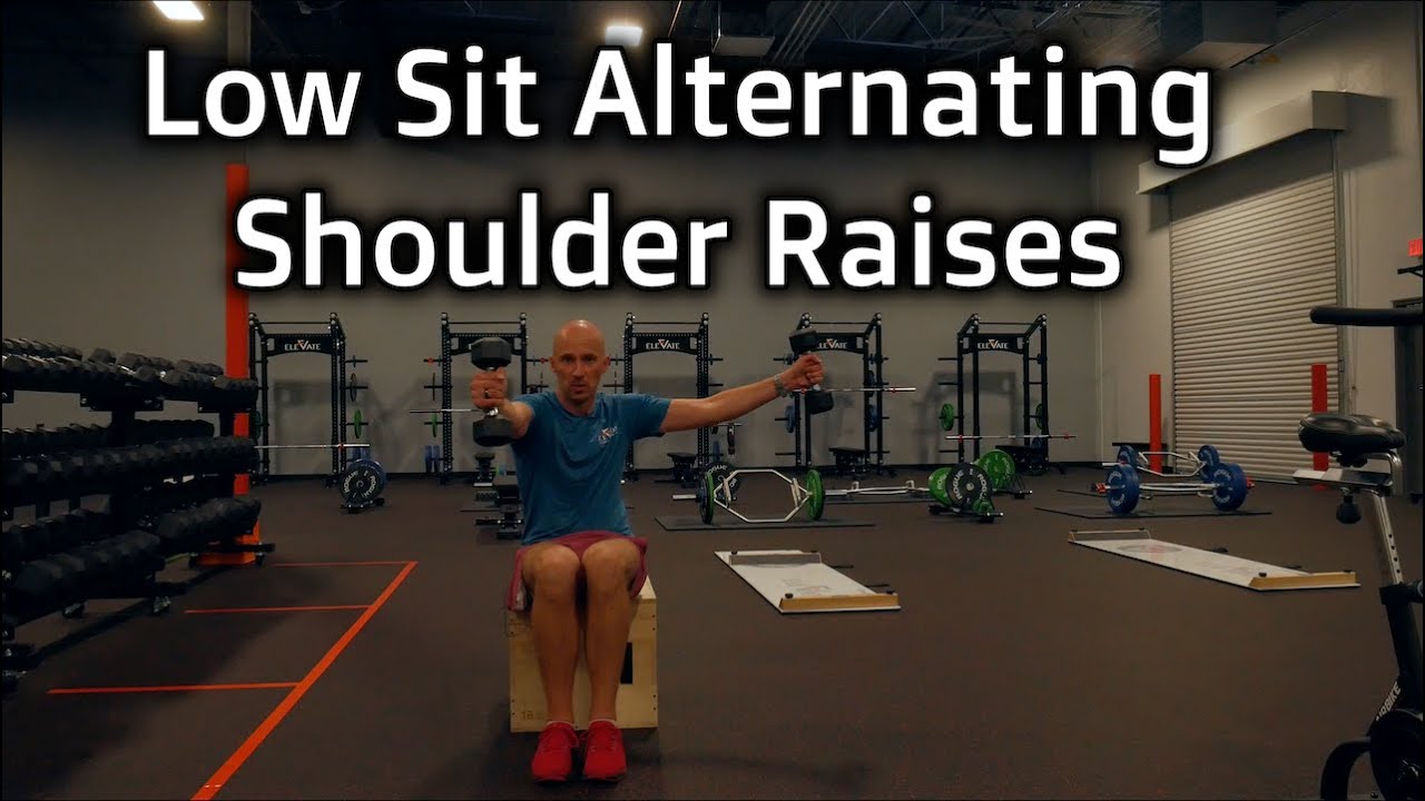 Low Sit Alternating Shoulder Raises