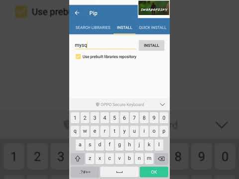 How to install mysql_Connector in Pydroid 3 usin pip || Swaroop2sky || connectS2S