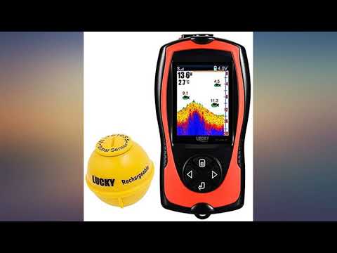 LUCKY Portable Fish Finder Transducer Sonar Sensor 147 Feet Water Depth Finder LCD review