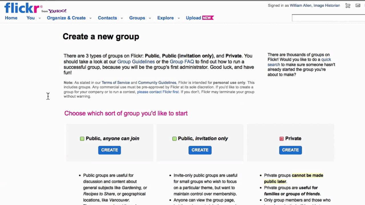 Create A Private Discussion Group In Flickr