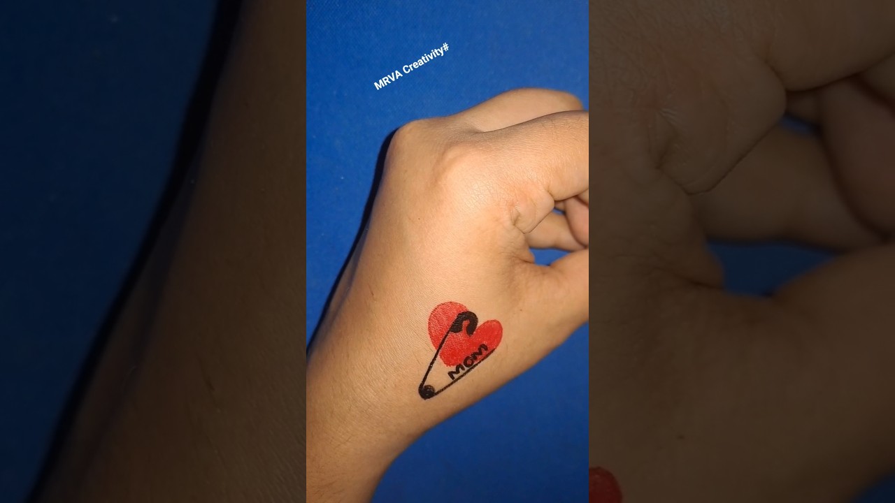DIY PIN MOM TATTOO 👌❤️🧷 #tattoo #momtattoo #shorts #2k25 #amazingtattoo