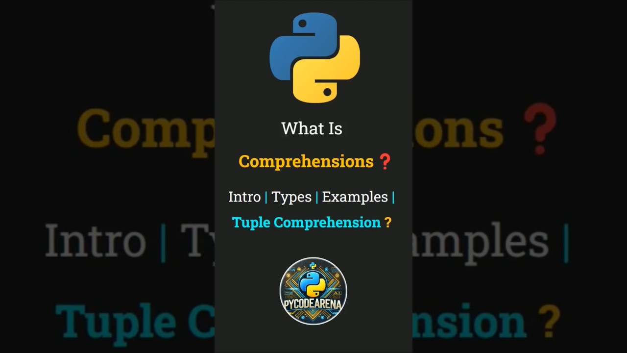 ⚡ Python Comprehensions | Comprehensions in Python (List |Set |Dict)#python #short #shorts #trending