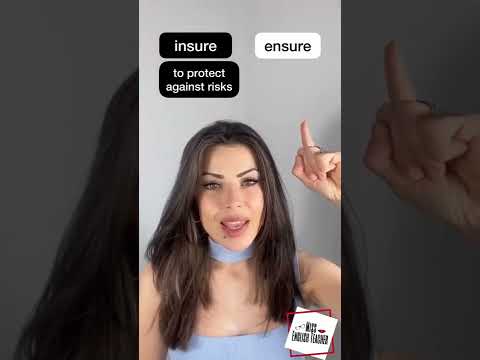 Insure vs ensure #englishlearning #ielts #english #vocabulary #英語 #ingles #speakenglisheasy
