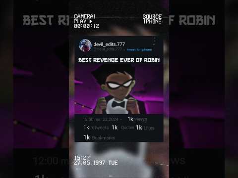 Best revenge ever of robin #teentitans #dccomics #starfire #dcuniverse #dickgrayson #teentitansgo