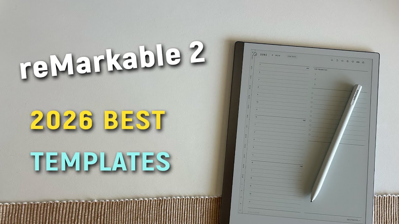 reMarkable 2 Templates - 2026 Digital Planner